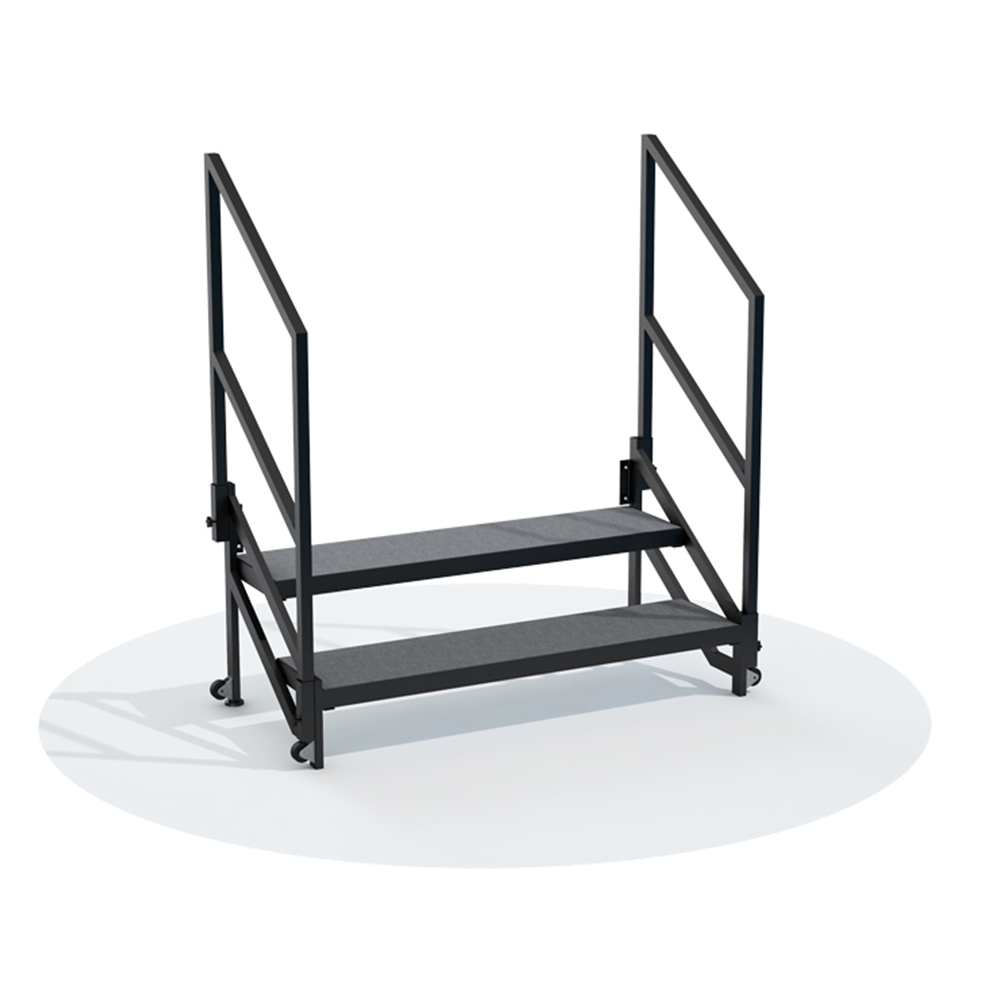 Fixed Stair System for 24" High Stages w/ 2 Step (8" and 16" High ...