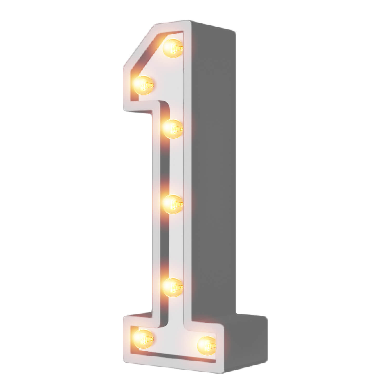 Wood Marquee Number "1"