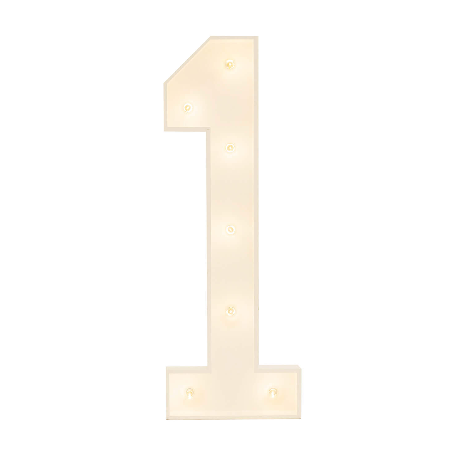 Wood Marquee Number "1"