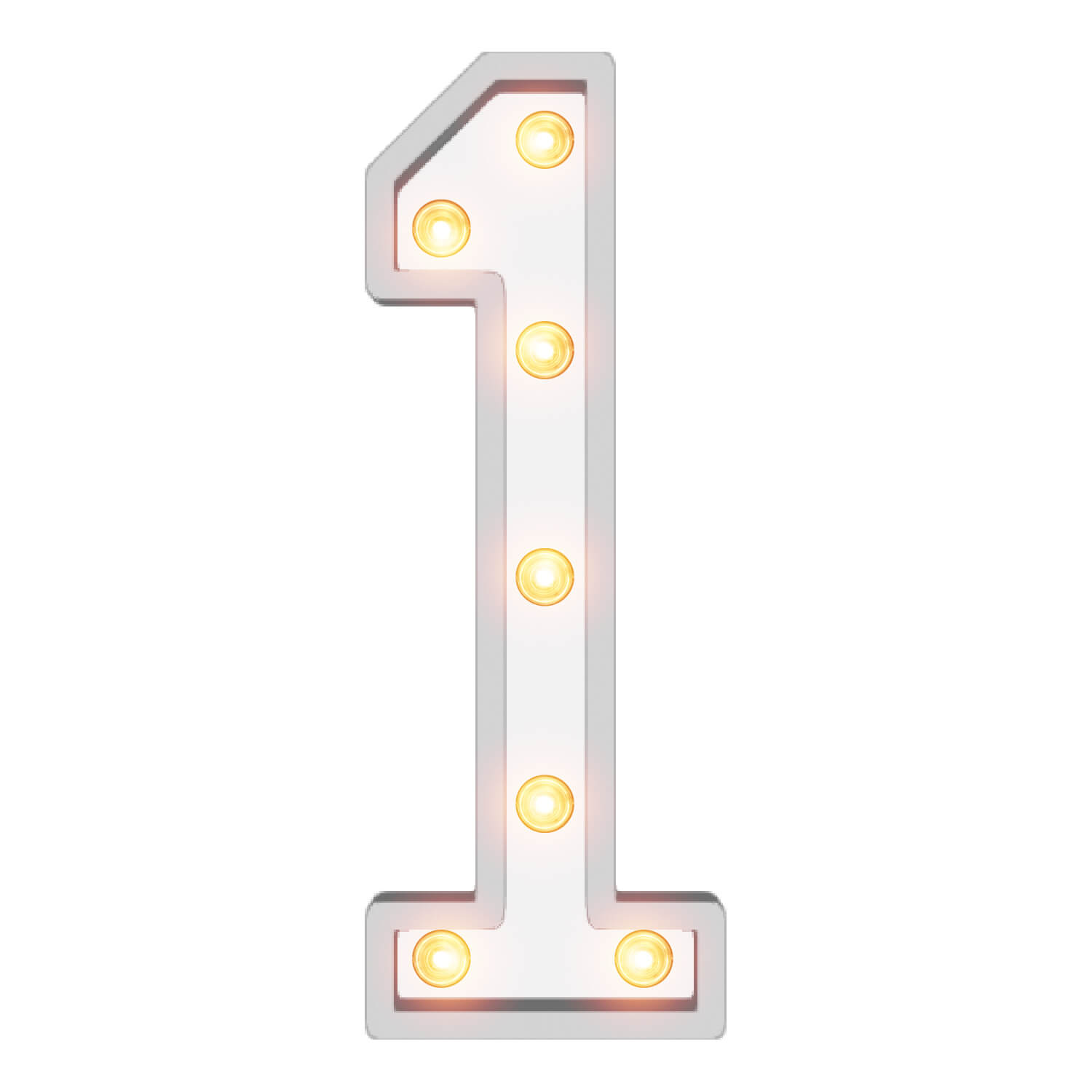 Wood Marquee Number "1"