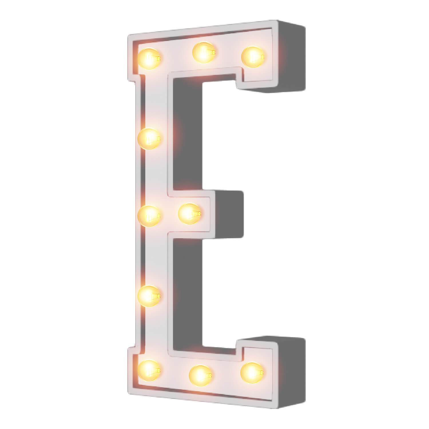Wood Marquee Letter "E"