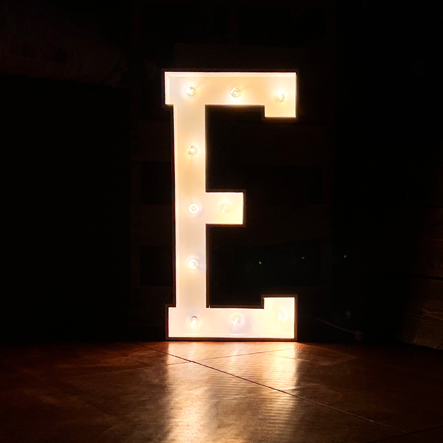 Wood Marquee Letter "E"