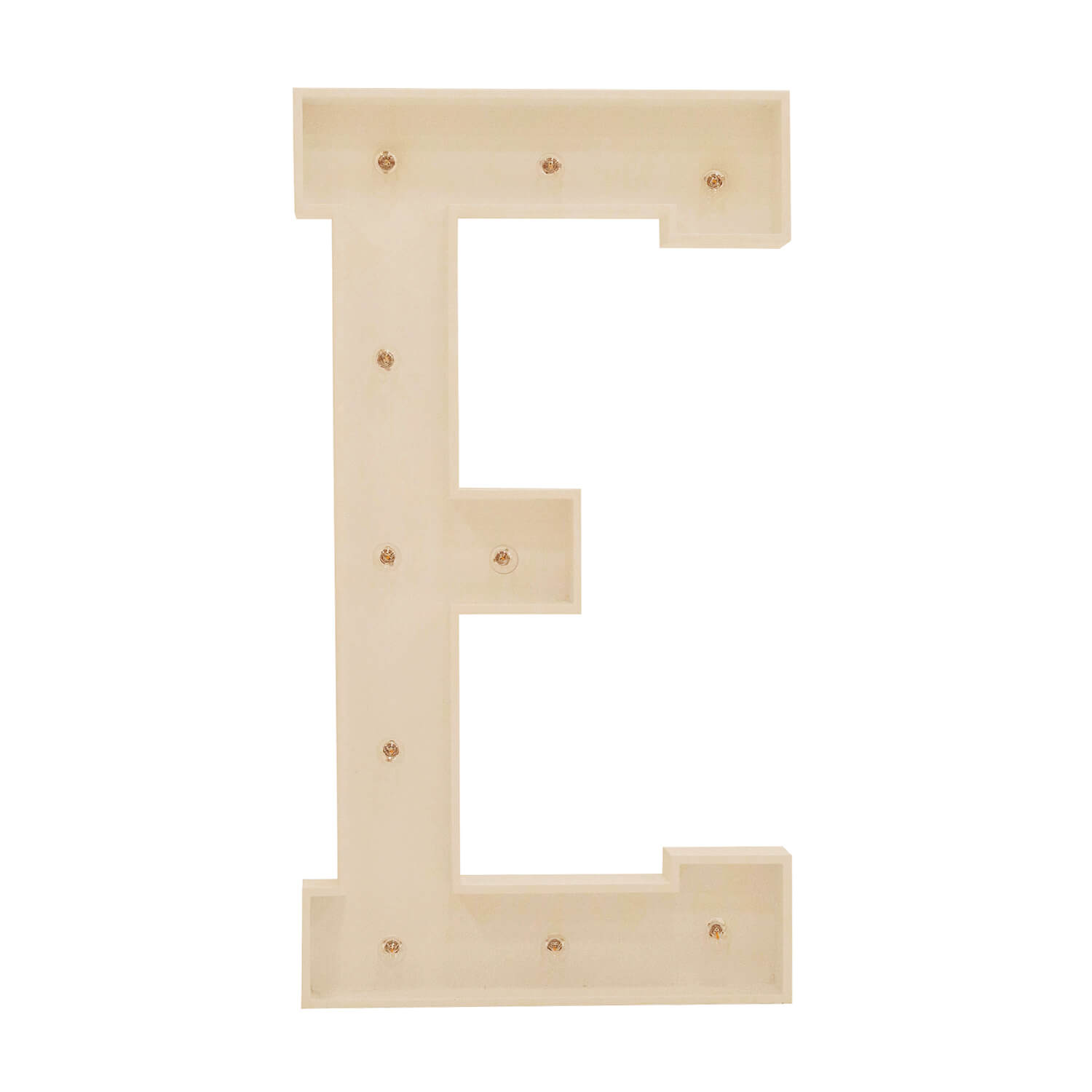 Wood Marquee Letter "E"