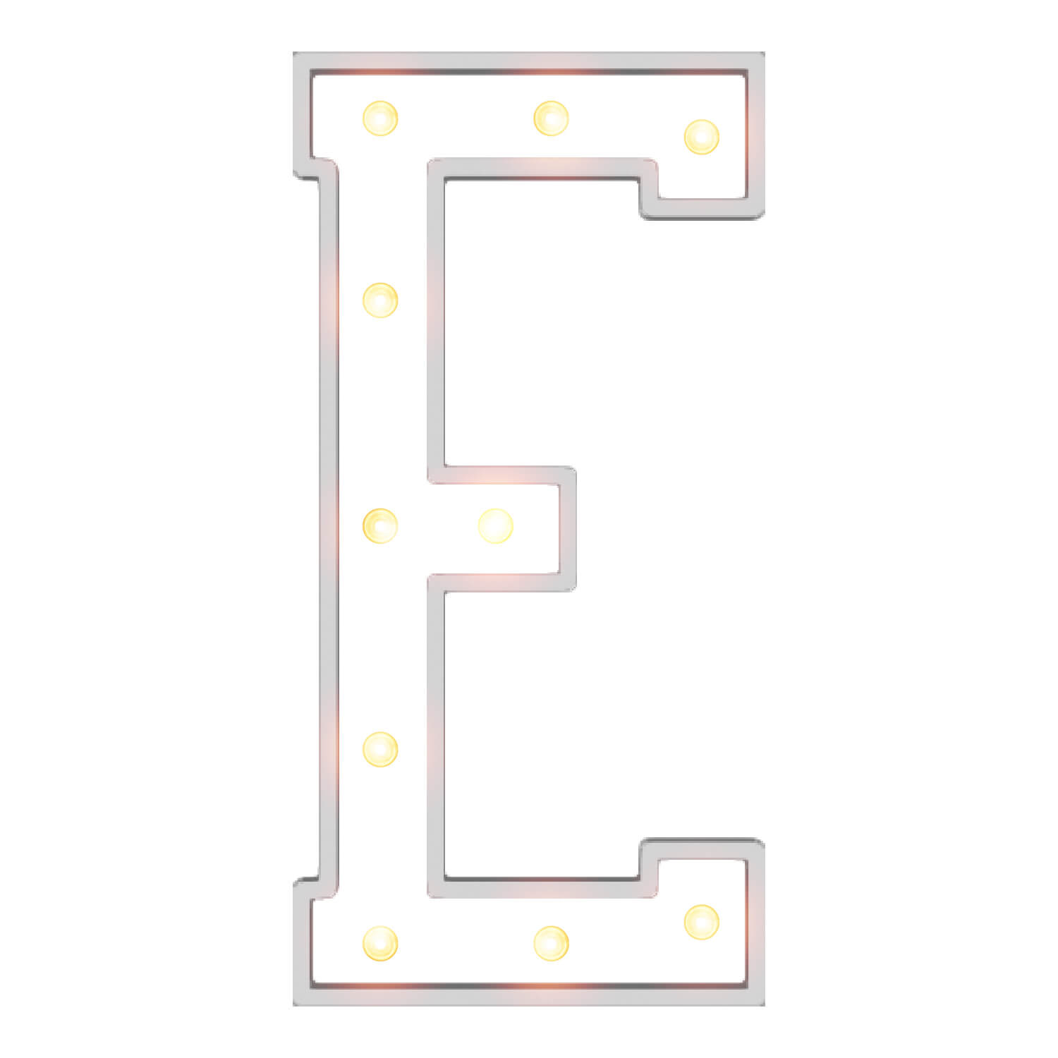 Wood Marquee Letter "E"