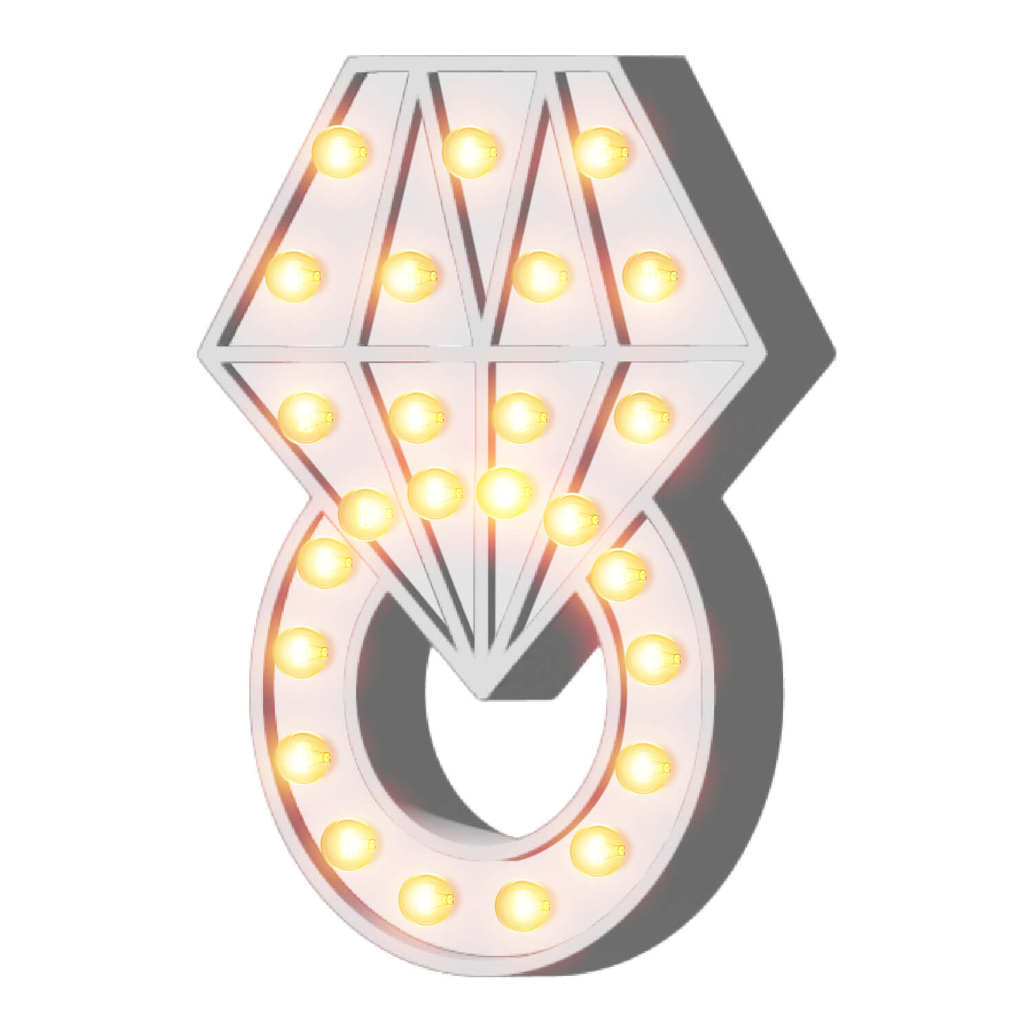 Wood Marquee Letter "Ring Symbol"