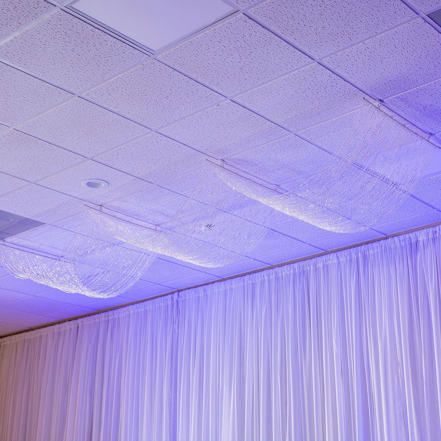 15ft. Crystal Ceiling Draping Panel - 3ft wide
