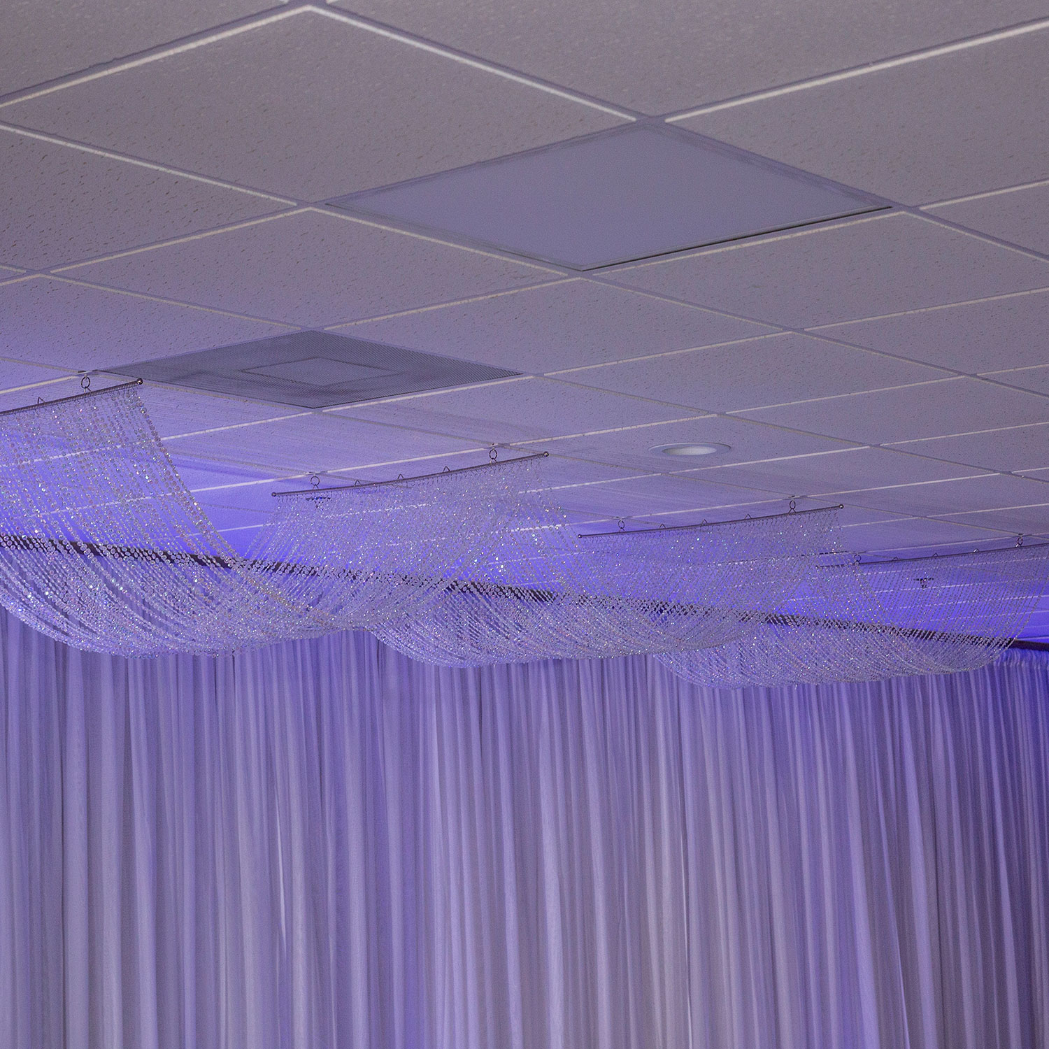15ft. Crystal Ceiling Draping Panel - 3ft wide