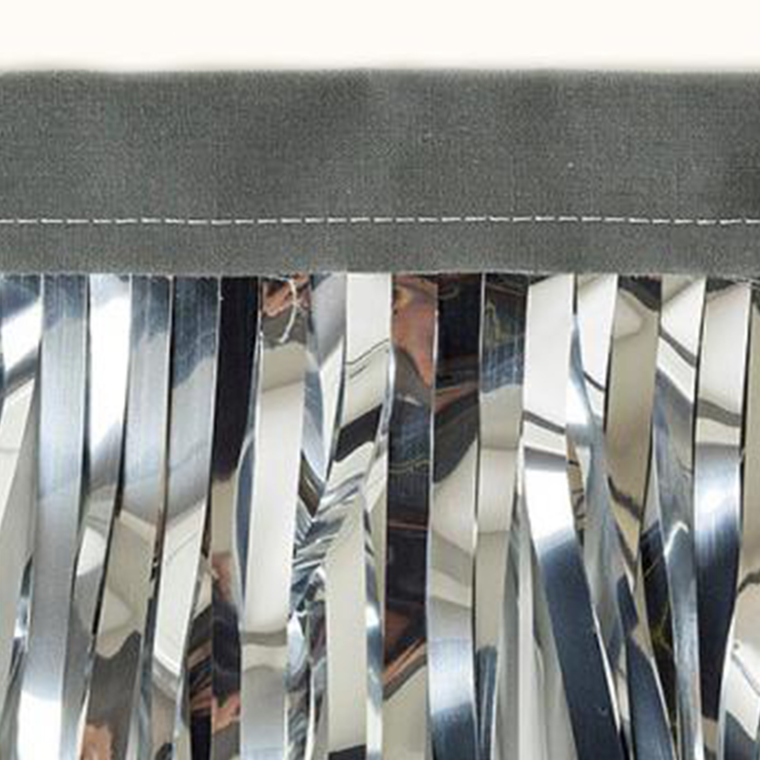 Silver - Metallic Fringe Curtain